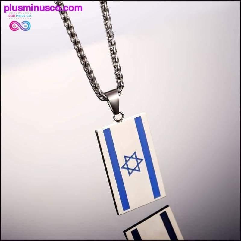 Israel Flag Necklace Gold Color Stainless Steel Pendant & Chain Best ...