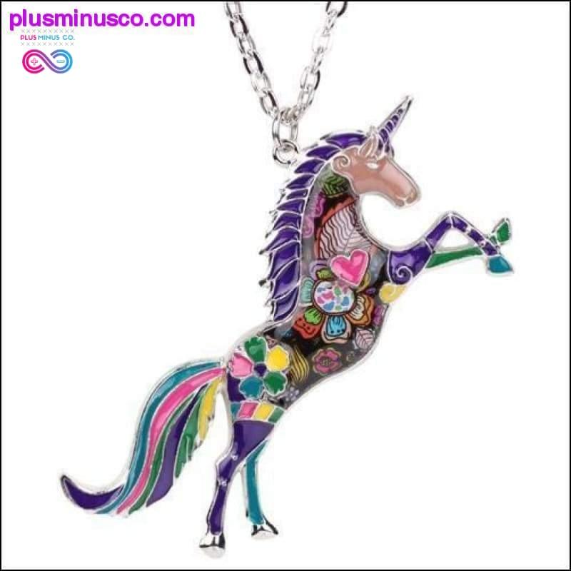 Metal Chain Enamel Unicorn Necklace and Pendant For Women Best Plus ...