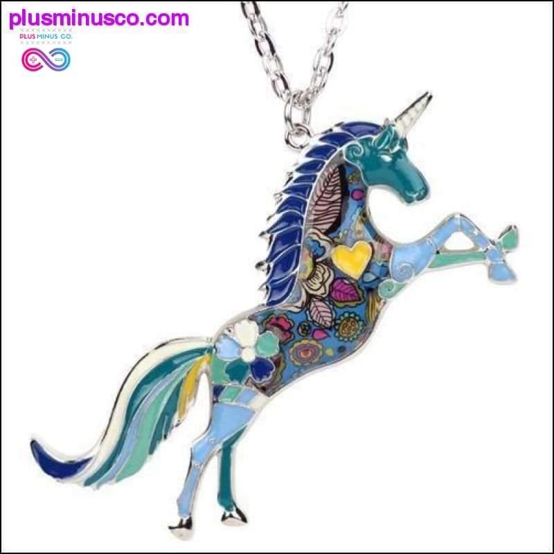 Metal Chain Enamel Unicorn Necklace and Pendant For Women Best Plus ...