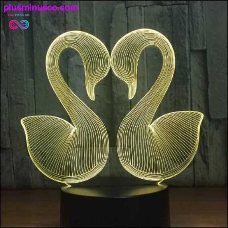 Valentines Day Gift 3D LED Table Lamps with 7 Colors Night Light Good ...